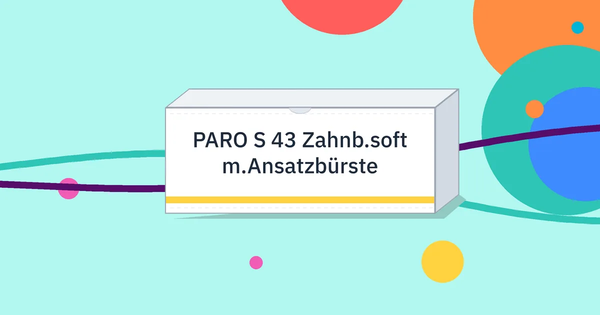 Symbolbild: Packung mit der Aufschrift PARO S 43 Zahnb.soft m.Ansatzbürste (PZN 07620711) – Verfügbarkeit und Bezug in Apotheken in Frankfurt am Main