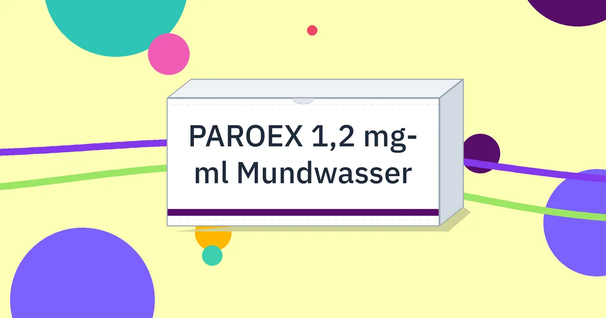 Symbolbild: Packung mit der Aufschrift PAROEX 1,2 mg-ml Mundwasser (PZN 11529212) – Verfügbarkeit und Bezug in Apotheken in Frankfurt am Main