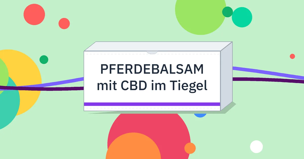 Symbolbild: Packung mit der Aufschrift PFERDEBALSAM mit CBD im Tiegel (PZN 17272079) – Verfügbarkeit und Bezug in Apotheken in Frankfurt am Main