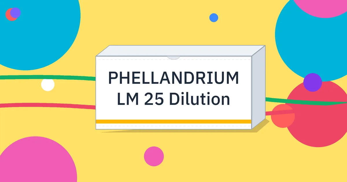 Symbolbild: Packung mit der Aufschrift PHELLANDRIUM LM 25 Dilution (PZN 13637578) – Verfügbarkeit und Bezug in Apotheken in Frankfurt am Main