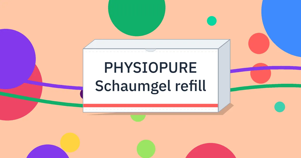 Symbolbild: Packung mit der Aufschrift PHYSIOPURE Schaumgel refill (PZN 20787640) – Verfügbarkeit und Bezug in Apotheken in Frankfurt am Main