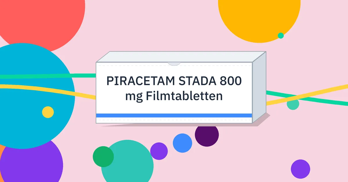 Symbolbild: Packung mit der Aufschrift PIRACETAM STADA 800 mg Filmtabletten (PZN 00177371) – Verfügbarkeit und Bezug in Apotheken in Frankfurt am Main