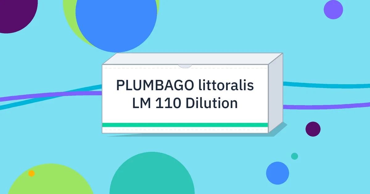 Symbolbild: Packung mit der Aufschrift PLUMBAGO littoralis LM 110 Dilution (PZN 13649305) – Verfügbarkeit und Bezug in Apotheken in Frankfurt am Main