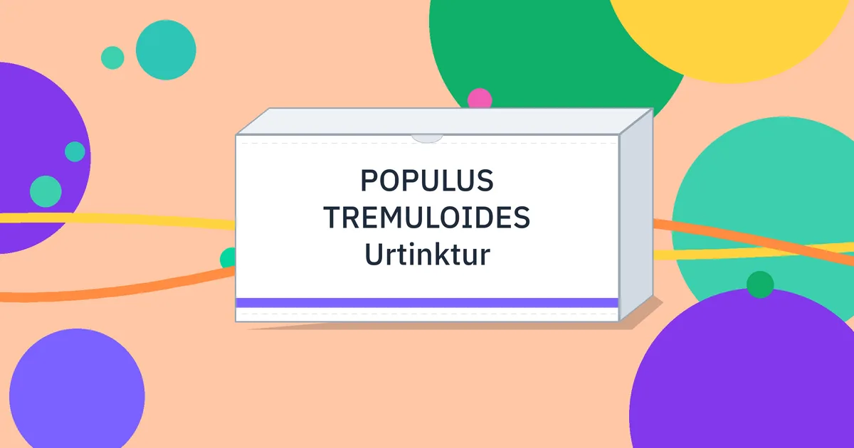 Symbolbild: Packung mit der Aufschrift POPULUS TREMULOIDES Urtinktur (PZN 17903290) – Verfügbarkeit und Bezug in Apotheken in Frankfurt am Main
