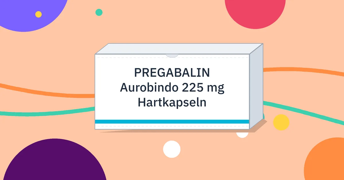 Symbolbild: Packung mit der Aufschrift PREGABALIN Aurobindo 225 mg Hartkapseln (PZN 11334649) – Verfügbarkeit und Bezug in Apotheken in Frankfurt am Main