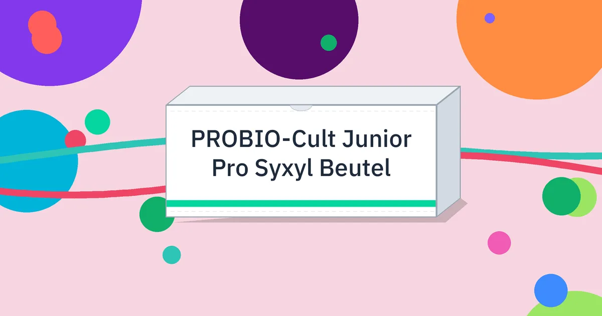 Symbolbild: Packung mit der Aufschrift PROBIO-Cult Junior Pro Syxyl Beutel (PZN 16586019) – Verfügbarkeit und Bezug in Apotheken in Frankfurt am Main