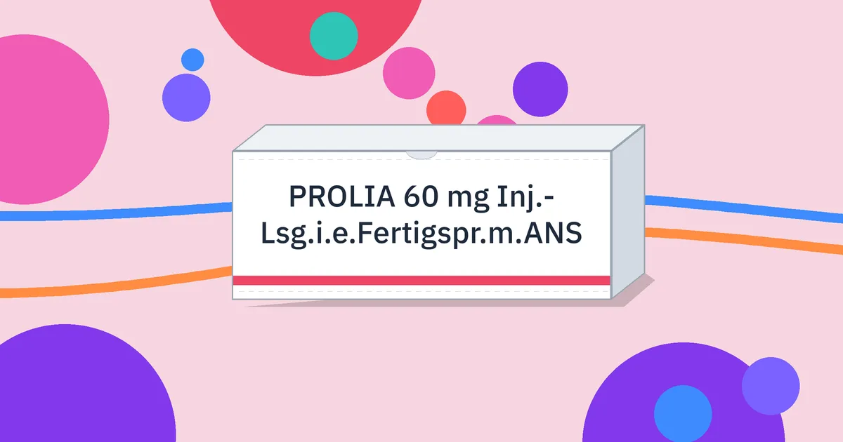 Symbolbild: Packung mit der Aufschrift PROLIA 60 mg Inj.-Lsg.i.e.Fertigspr.m.ANS (PZN 19640794) – Verfügbarkeit und Bezug in Apotheken in Frankfurt am Main