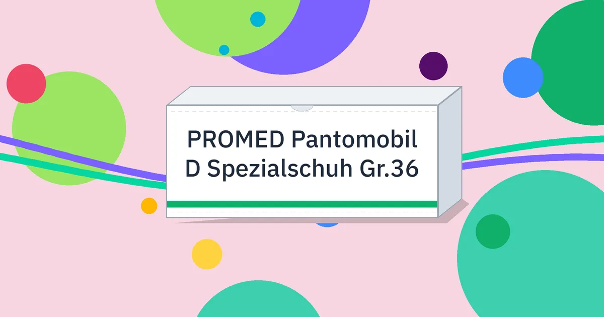 Symbolbild: Packung mit der Aufschrift PROMED Pantomobil D Spezialschuh Gr.36 (PZN 05482618) – Verfügbarkeit und Bezug in Apotheken in Frankfurt am Main