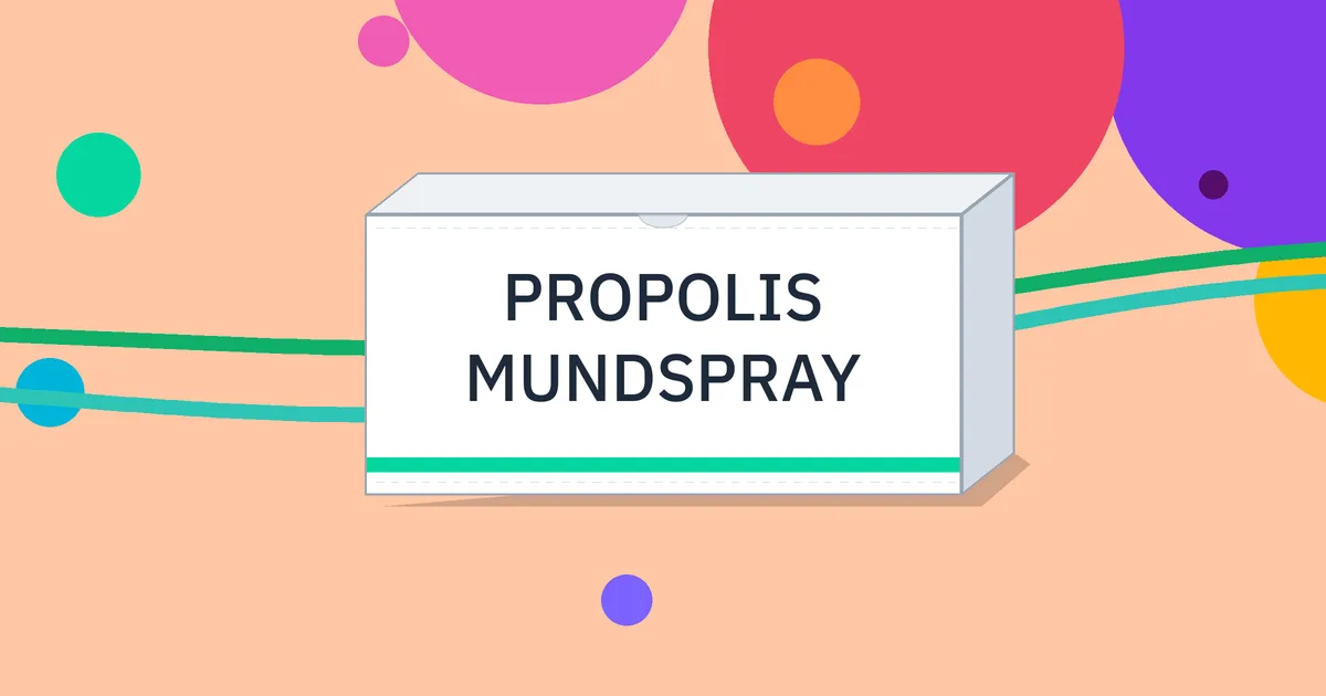 Symbolbild: Packung mit der Aufschrift PROPOLIS MUNDSPRAY (PZN 03933838) – Verfügbarkeit und Bezug in Apotheken in Frankfurt am Main