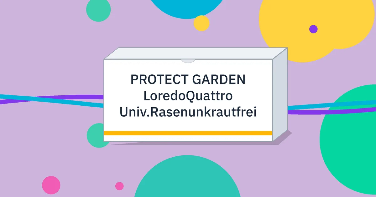 Symbolbild: Packung mit der Aufschrift PROTECT GARDEN LoredoQuattro Univ.Rasenunkrautfrei (PZN 14362221) – Verfügbarkeit und Bezug in Apotheken in Frankfurt am Main