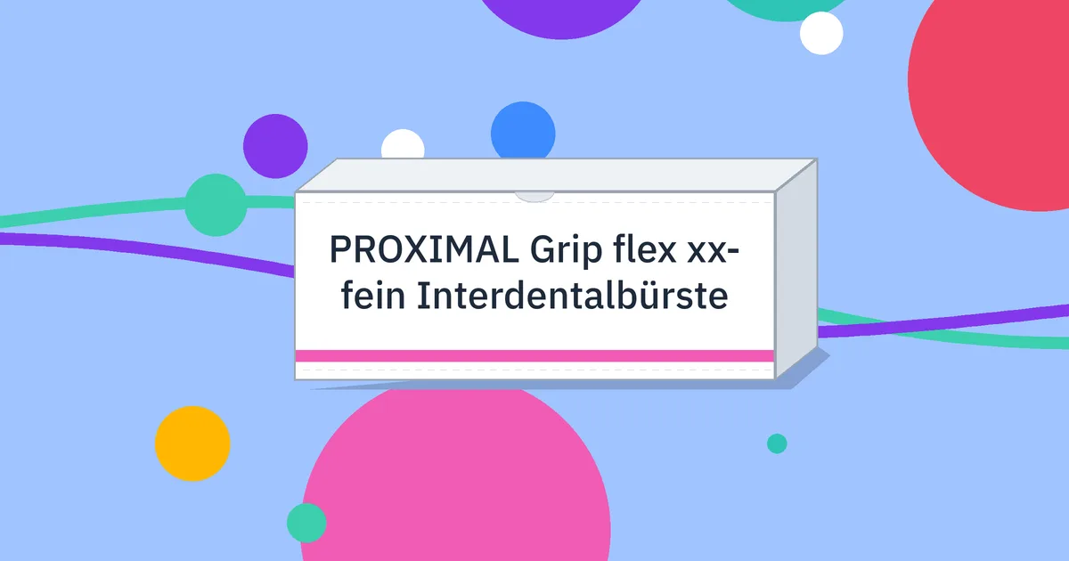 Symbolbild: Packung mit der Aufschrift PROXIMAL Grip flex xx-fein Interdentalbürste (PZN 06809760) – Verfügbarkeit und Bezug in Apotheken in Frankfurt am Main