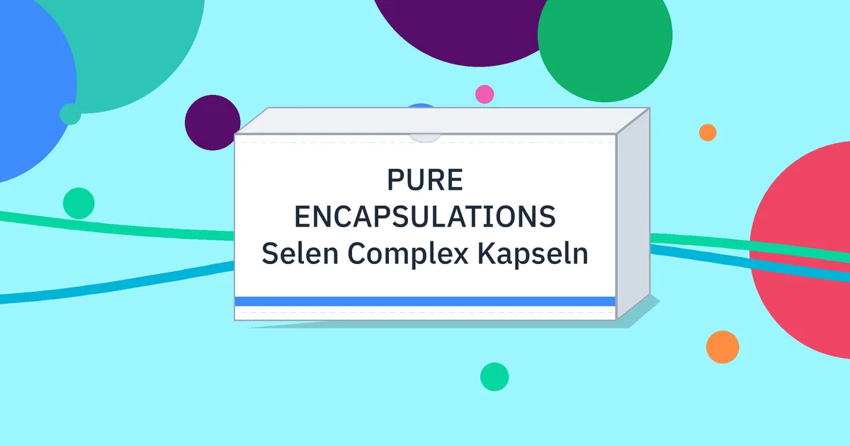 Symbolbild: Packung mit der Aufschrift PURE ENCAPSULATIONS Selen Complex Kapseln (PZN 10228477) – Verfügbarkeit und Bezug in Apotheken in Frankfurt am Main