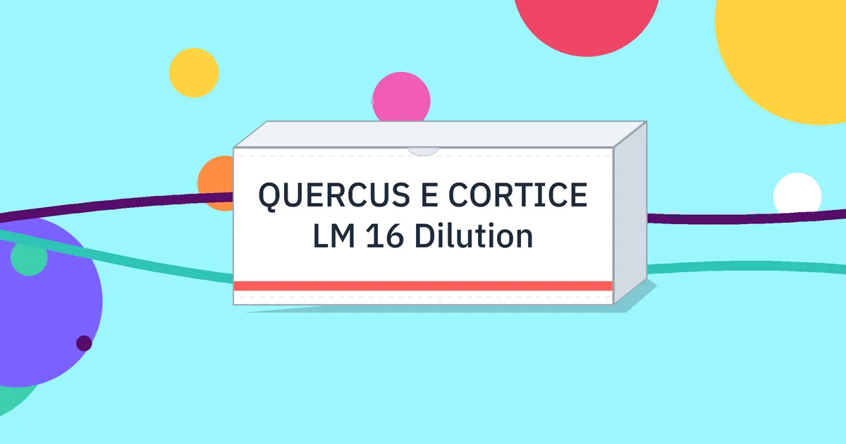 Symbolbild: Packung mit der Aufschrift QUERCUS E CORTICE LM 16 Dilution (PZN 13674177) – Verfügbarkeit und Bezug in Apotheken in Frankfurt am Main