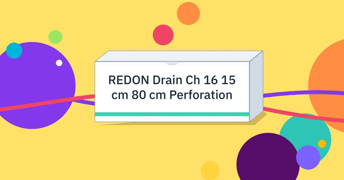 Symbolbild: Packung mit der Aufschrift REDON Drain Ch 16 15 cm 80 cm Perforation (PZN 11171495) – Verfügbarkeit und Bezug in Apotheken in Frankfurt am Main