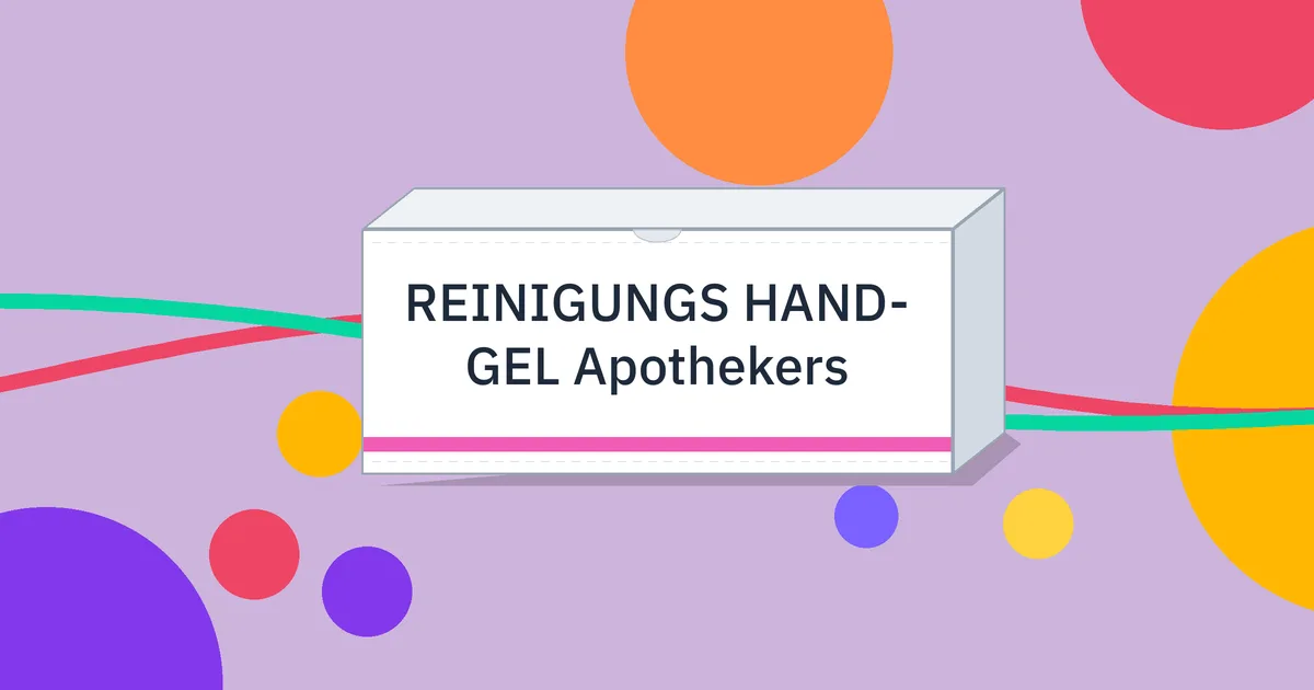 Symbolbild: Packung mit der Aufschrift REINIGUNGS HAND-GEL Apothekers (PZN 00015013) – Verfügbarkeit und Bezug in Apotheken in Frankfurt am Main