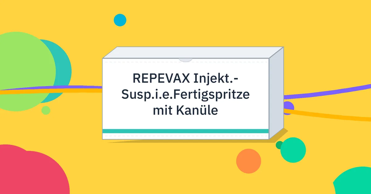Symbolbild: Packung mit der Aufschrift REPEVAX Injekt.-Susp.i.e.Fertigspritze mit Kanüle (PZN 18321207) – Verfügbarkeit und Bezug in Apotheken in Frankfurt am Main