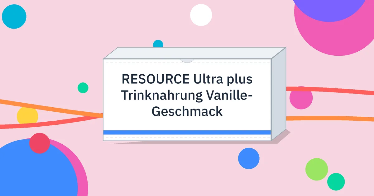 Symbolbild: Packung mit der Aufschrift RESOURCE Ultra plus Trinknahrung Vanille-Geschmack (PZN 20401675) – Verfügbarkeit und Bezug in Apotheken in Frankfurt am Main