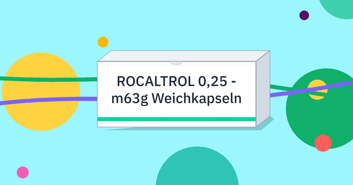 Symbolbild: Packung mit der Aufschrift ROCALTROL 0,25 -m63g Weichkapseln (PZN 16910230) – Verfügbarkeit und Bezug in Apotheken in Frankfurt am Main