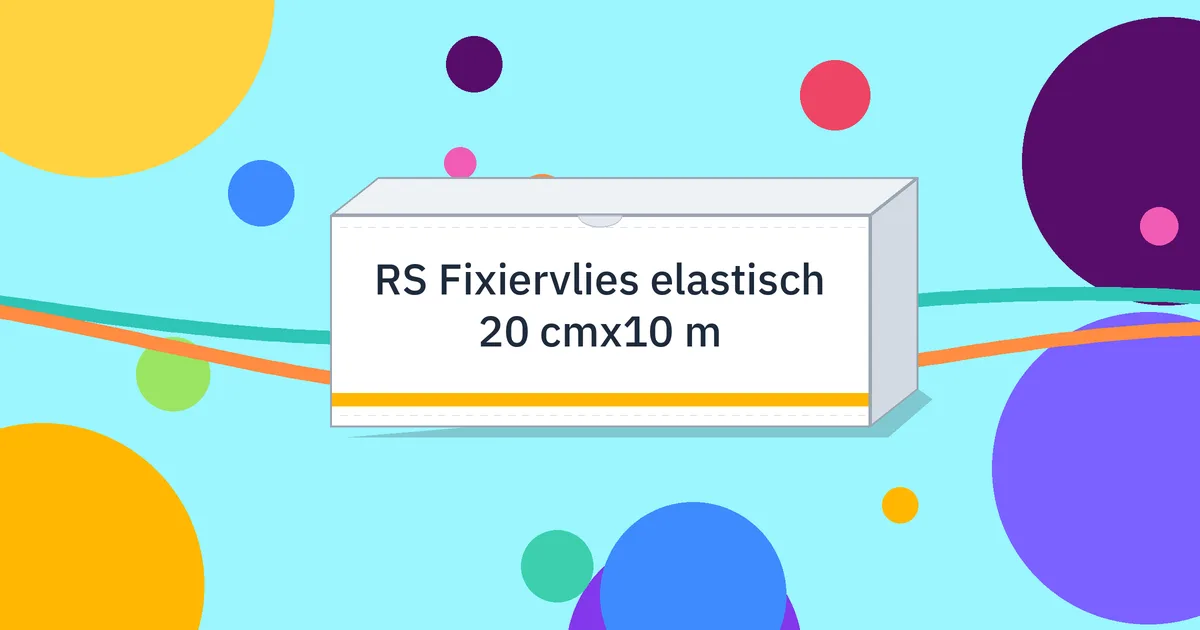 Symbolbild: Packung mit der Aufschrift RS Fixiervlies elastisch 20 cmx10 m (PZN 02956317) – Verfügbarkeit und Bezug in Apotheken in Frankfurt am Main
