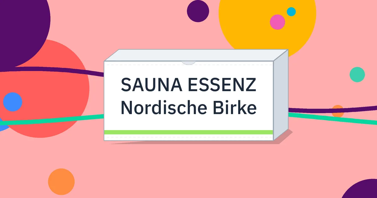 Symbolbild: Packung mit der Aufschrift SAUNA ESSENZ Nordische Birke (PZN 07735897) – Verfügbarkeit und Bezug in Apotheken in Frankfurt am Main