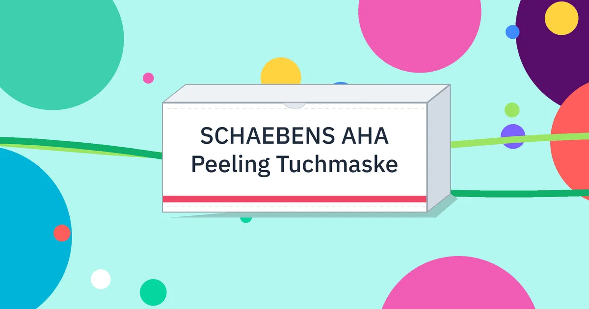 Symbolbild: Packung mit der Aufschrift SCHAEBENS AHA Peeling Tuchmaske (PZN 19825157) – Verfügbarkeit und Bezug in Apotheken in Frankfurt am Main
