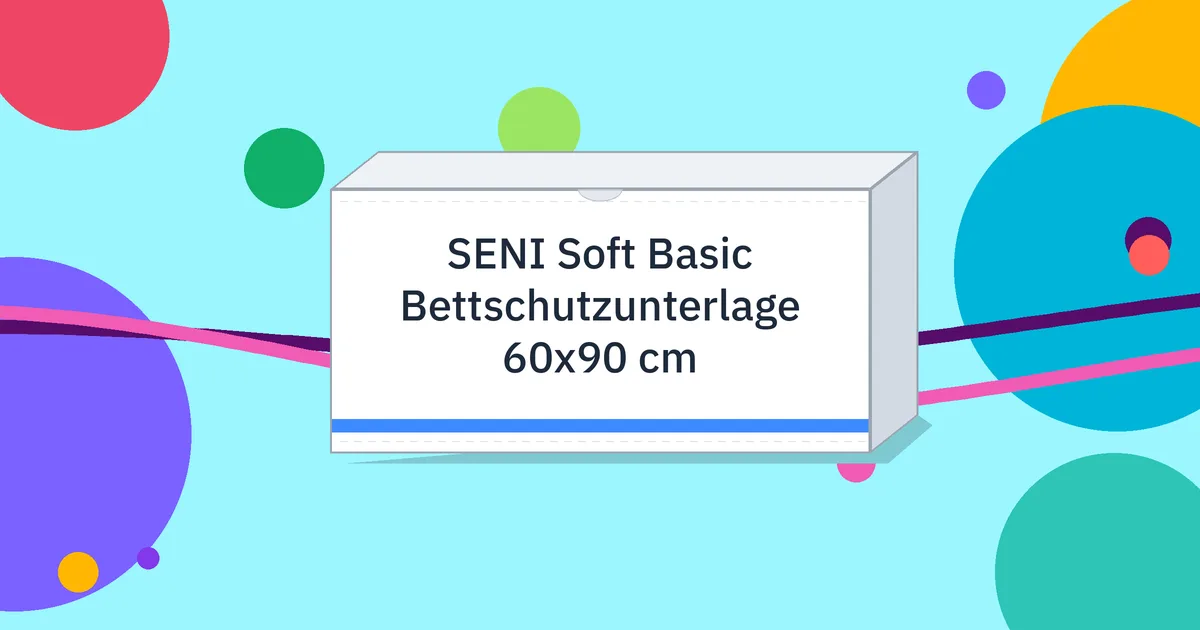 Symbolbild: Packung mit der Aufschrift SENI Soft Basic Bettschutzunterlage 60x90 cm (PZN 11322126) – Verfügbarkeit und Bezug in Apotheken in Frankfurt am Main