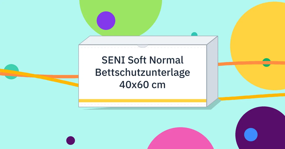 Symbolbild: Packung mit der Aufschrift SENI Soft Normal Bettschutzunterlage 40x60 cm (PZN 12338336) – Verfügbarkeit und Bezug in Apotheken in Frankfurt am Main