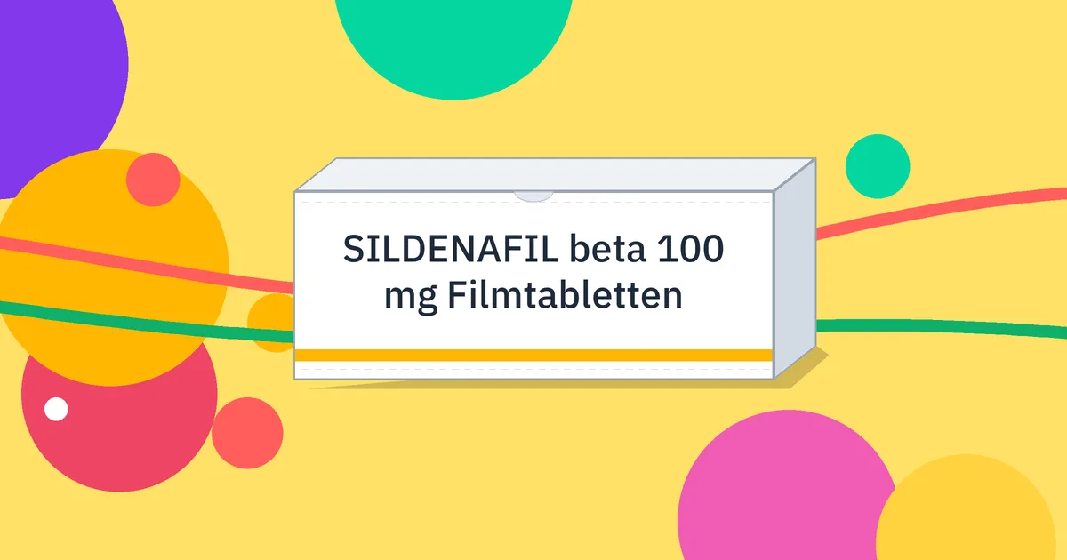 Symbolbild: Packung mit der Aufschrift SILDENAFIL beta 100 mg Filmtabletten (PZN 14243114) – Verfügbarkeit und Bezug in Apotheken in Frankfurt am Main