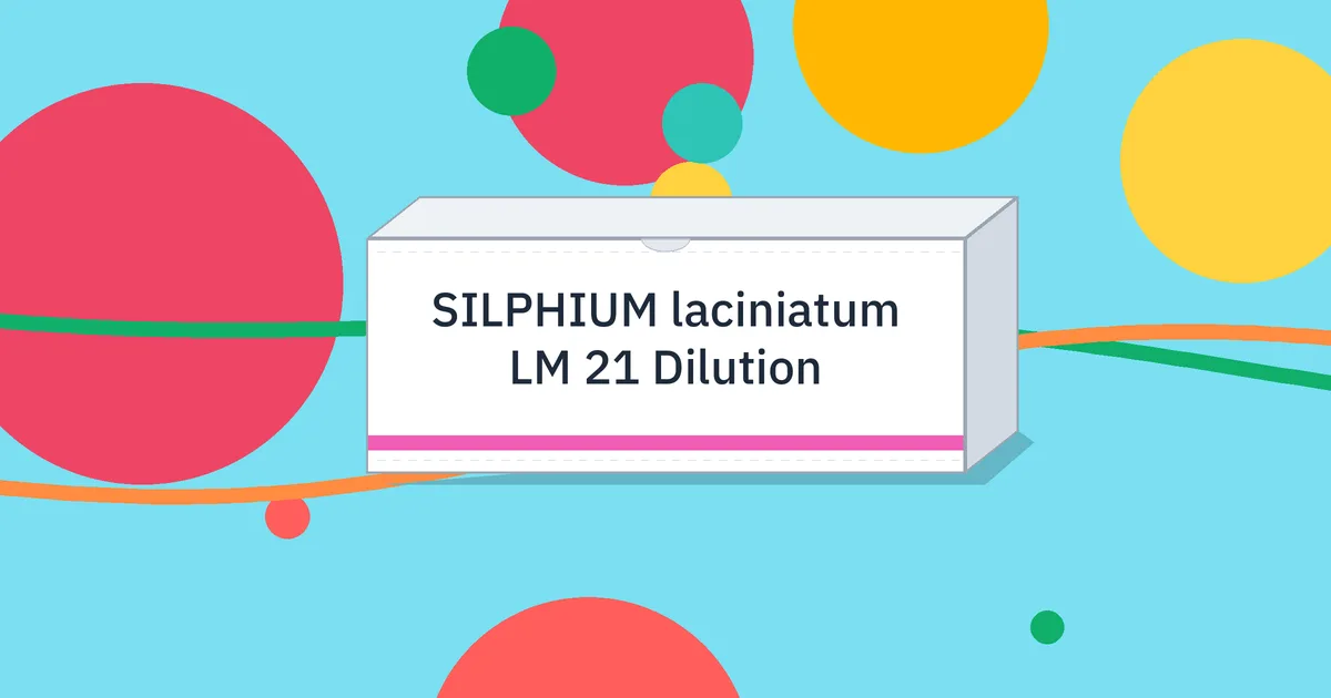 Symbolbild: Packung mit der Aufschrift SILPHIUM laciniatum LM 21 Dilution (PZN 13679281) – Verfügbarkeit und Bezug in Apotheken in Frankfurt am Main
