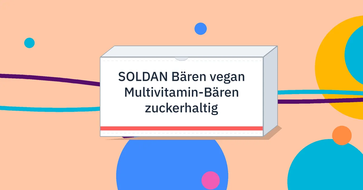 Symbolbild: Packung mit der Aufschrift SOLDAN Bären vegan Multivitamin-Bären zuckerhaltig (PZN 05541137) – Verfügbarkeit und Bezug in Apotheken in Frankfurt am Main