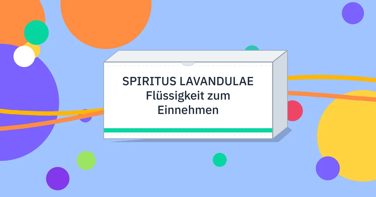 Symbolbild: Packung mit der Aufschrift SPIRITUS LAVANDULAE Flüssigkeit zum Einnehmen (PZN 15401638) – Verfügbarkeit und Bezug in Apotheken in Frankfurt am Main