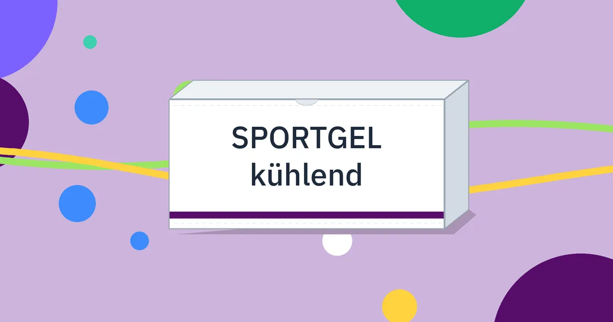 Symbolbild: Packung mit der Aufschrift SPORTGEL kühlend (PZN 13512173) – Verfügbarkeit und Bezug in Apotheken in Frankfurt am Main