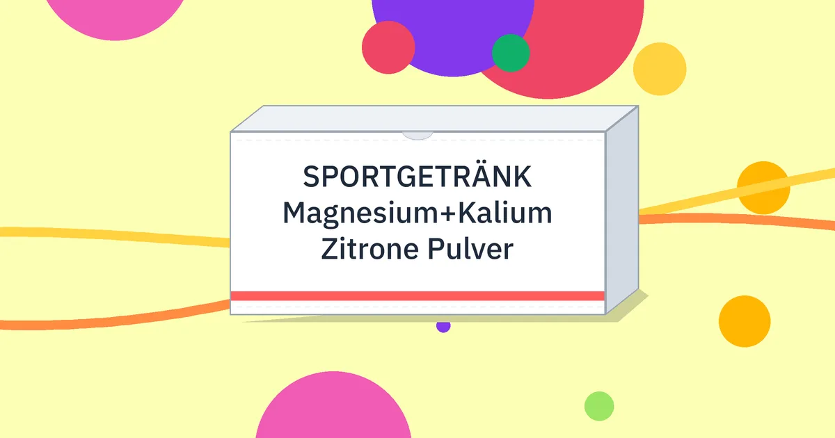 Symbolbild: Packung mit der Aufschrift SPORTGETRÄNK Magnesium+Kalium Zitrone Pulver (PZN 13476402) – Verfügbarkeit und Bezug in Apotheken in Frankfurt am Main