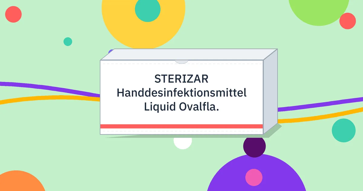 Symbolbild: Packung mit der Aufschrift STERIZAR Handdesinfektionsmittel Liquid Ovalfla. (PZN 17590218) – Verfügbarkeit und Bezug in Apotheken in Frankfurt am Main