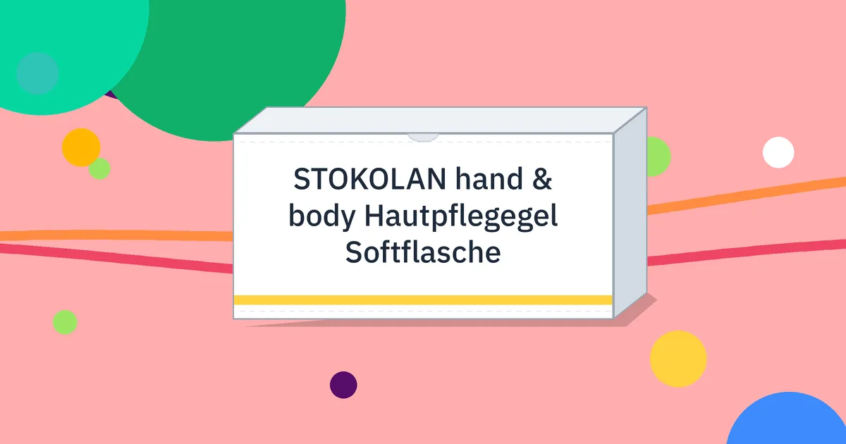 Symbolbild: Packung mit der Aufschrift STOKOLAN hand & body Hautpflegegel Softflasche (PZN 17899594) – Verfügbarkeit und Bezug in Apotheken in Frankfurt am Main