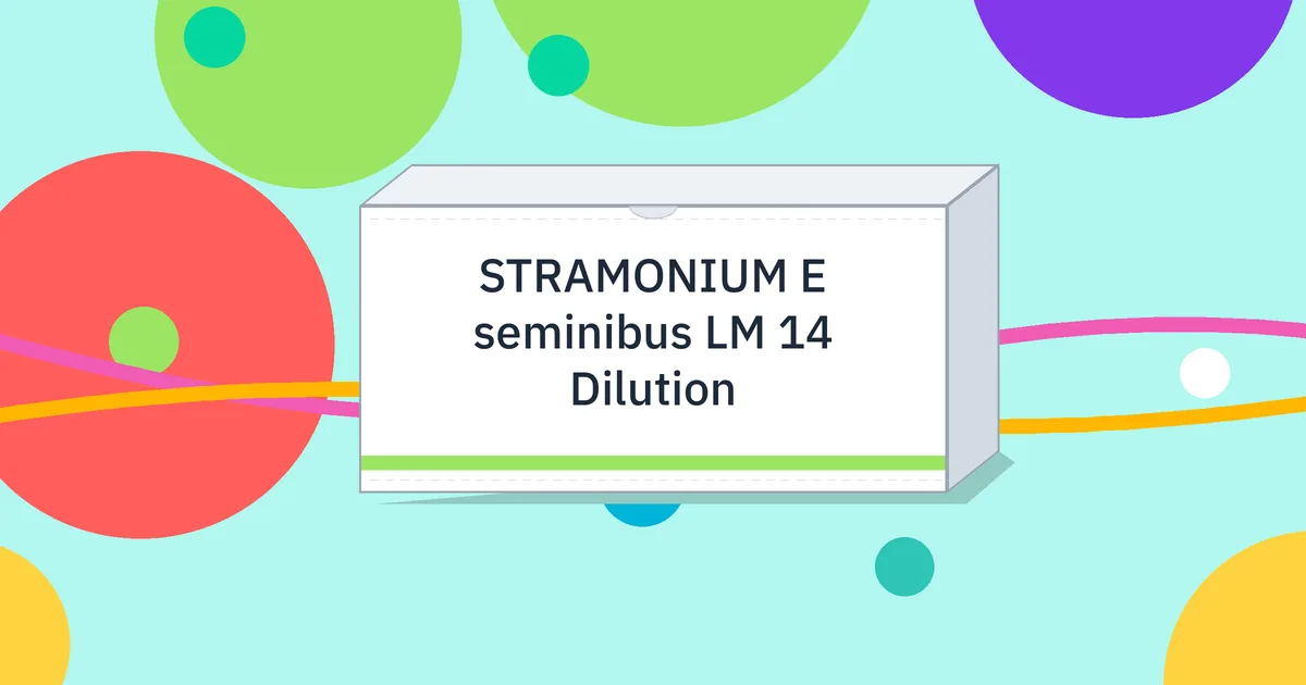 Symbolbild: Packung mit der Aufschrift STRAMONIUM E seminibus LM 14 Dilution (PZN 13202283) – Verfügbarkeit und Bezug in Apotheken in Frankfurt am Main