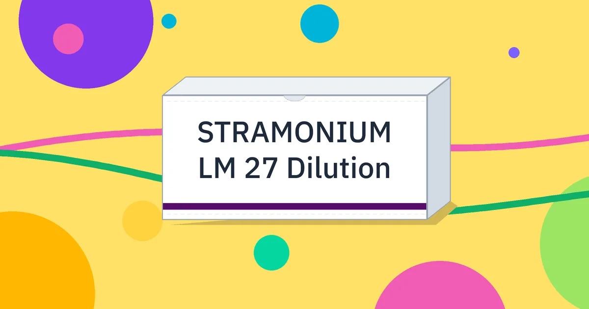 Symbolbild: Packung mit der Aufschrift STRAMONIUM LM 27 Dilution (PZN 13201993) – Verfügbarkeit und Bezug in Apotheken in Frankfurt am Main