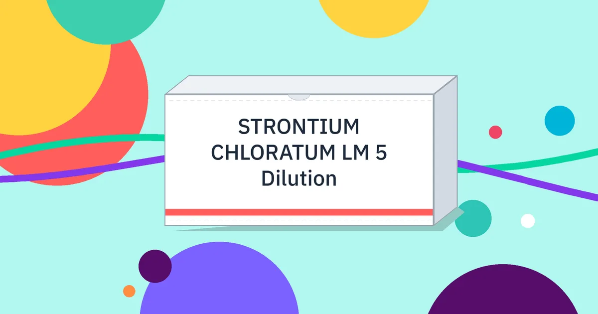 Symbolbild: Packung mit der Aufschrift STRONTIUM CHLORATUM LM 5 Dilution (PZN 13203466) – Verfügbarkeit und Bezug in Apotheken in Frankfurt am Main