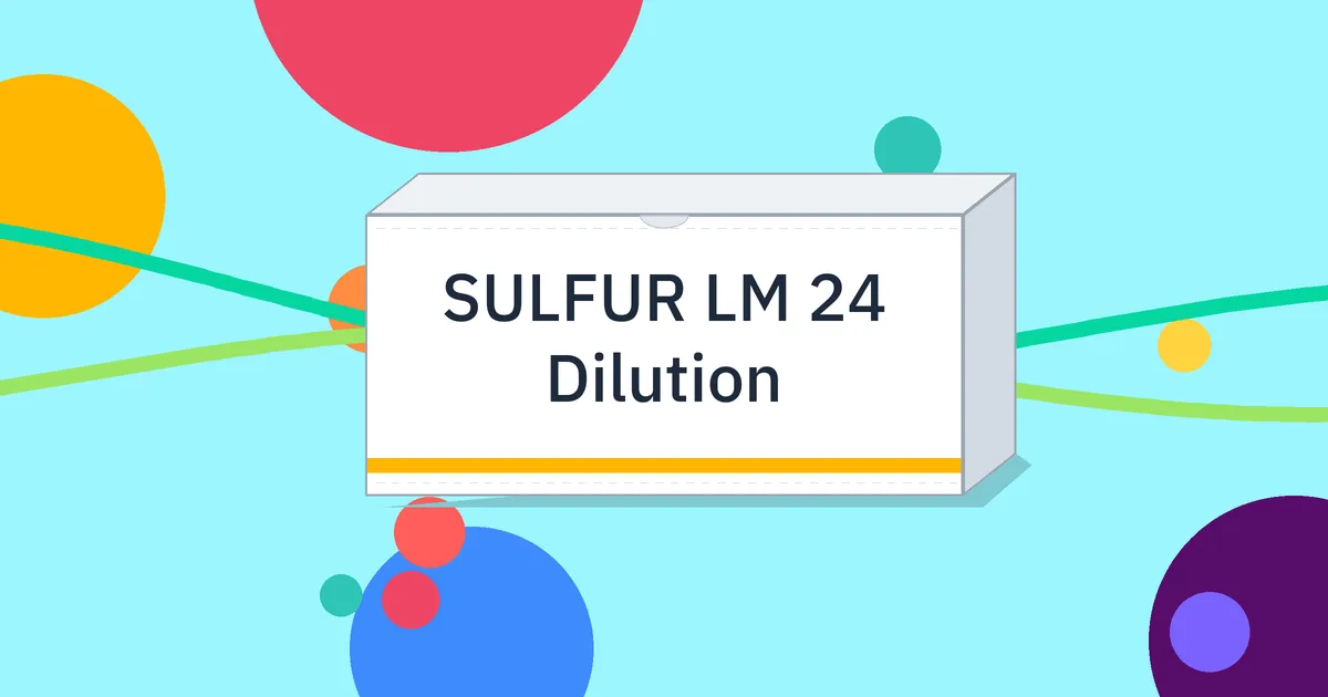 Symbolbild: Packung mit der Aufschrift SULFUR LM 24 Dilution (PZN 03503204) – Verfügbarkeit und Bezug in Apotheken in Frankfurt am Main