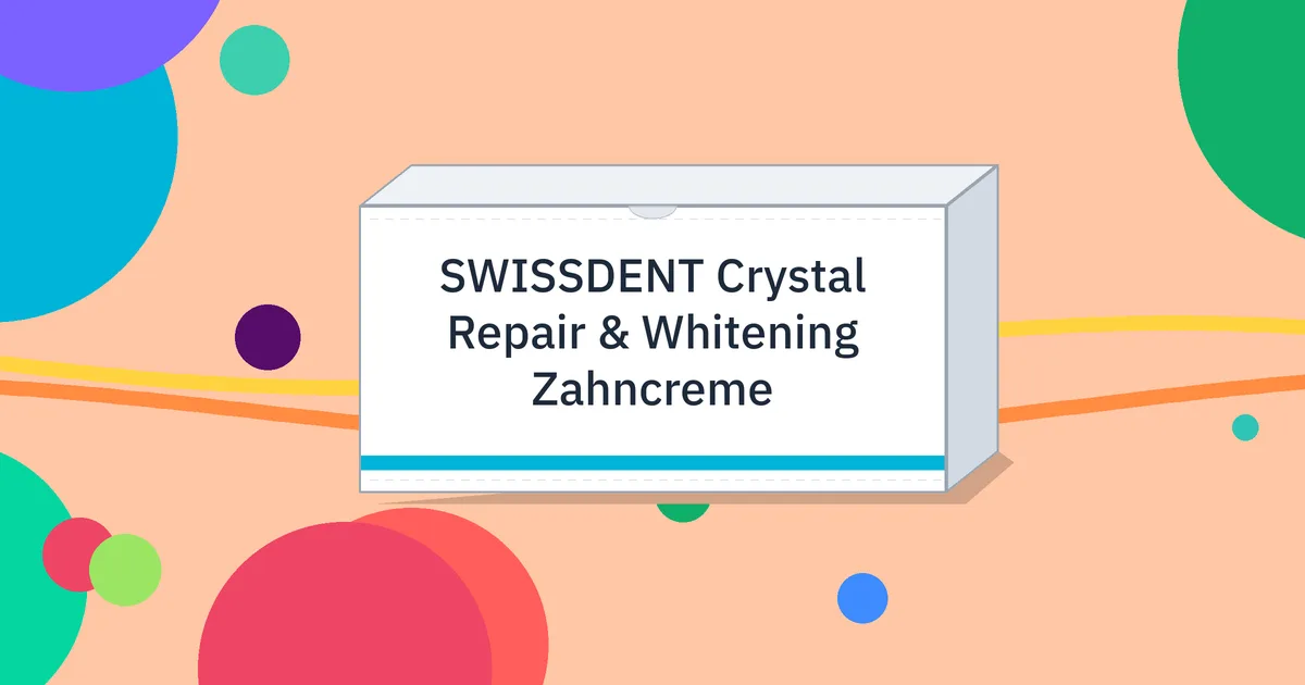 Symbolbild: Packung mit der Aufschrift SWISSDENT Crystal Repair & Whitening Zahncreme (PZN 11847691) – Verfügbarkeit und Bezug in Apotheken in Frankfurt am Main