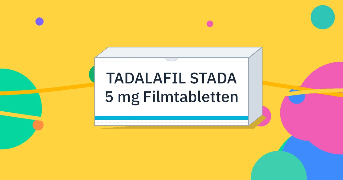 Symbolbild: Packung mit der Aufschrift TADALAFIL STADA 5 mg Filmtabletten (PZN 13919012) – Verfügbarkeit und Bezug in Apotheken in Frankfurt am Main