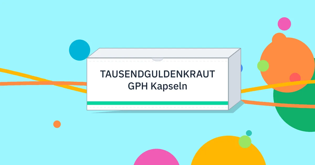 Symbolbild: Packung mit der Aufschrift TAUSENDGULDENKRAUT GPH Kapseln (PZN 09272361) – Verfügbarkeit und Bezug in Apotheken in Frankfurt am Main