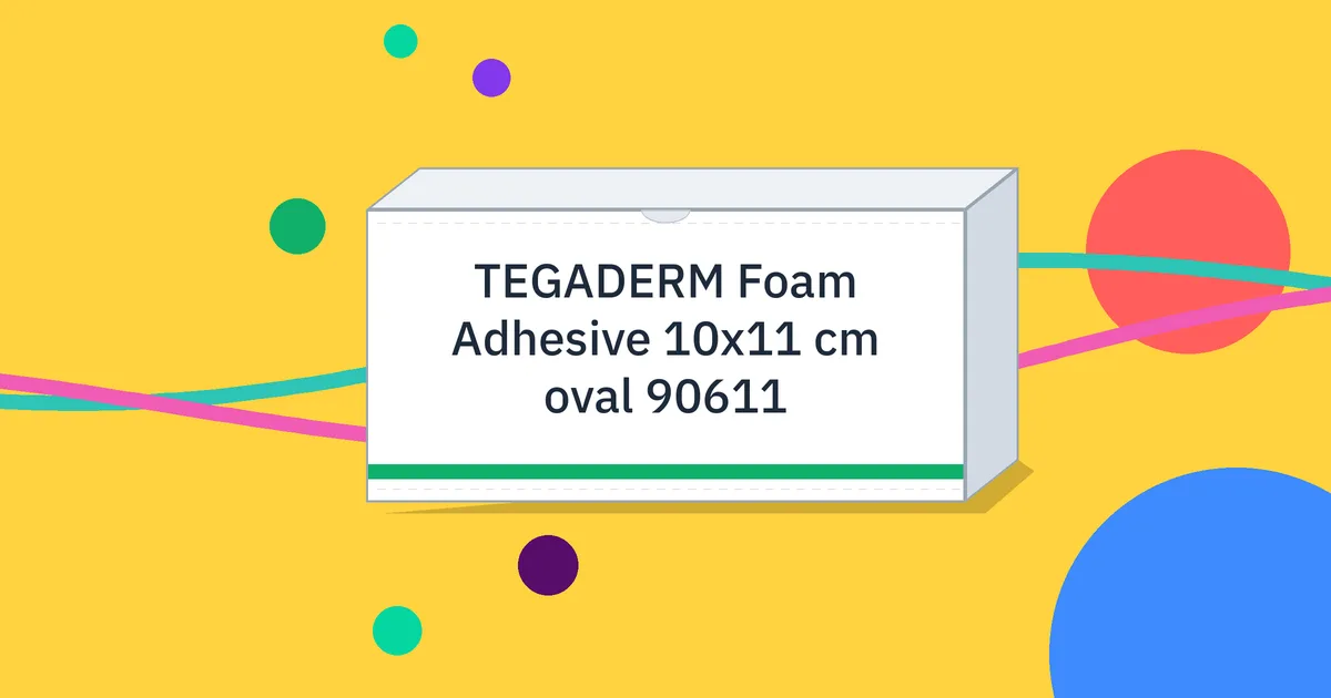 Symbolbild: Packung mit der Aufschrift TEGADERM Foam Adhesive 10x11 cm oval 90611 (PZN 11374577) – Verfügbarkeit und Bezug in Apotheken in Frankfurt am Main