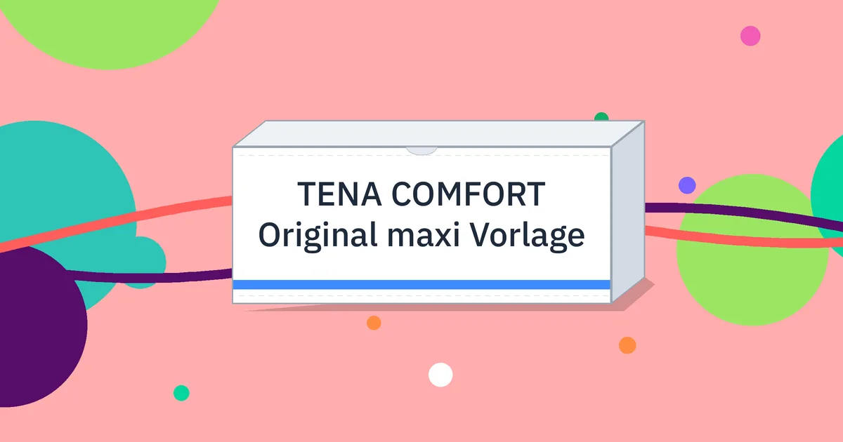 Symbolbild: Packung mit der Aufschrift TENA COMFORT Original maxi Vorlage (PZN 11307575) – Verfügbarkeit und Bezug in Apotheken in Frankfurt am Main