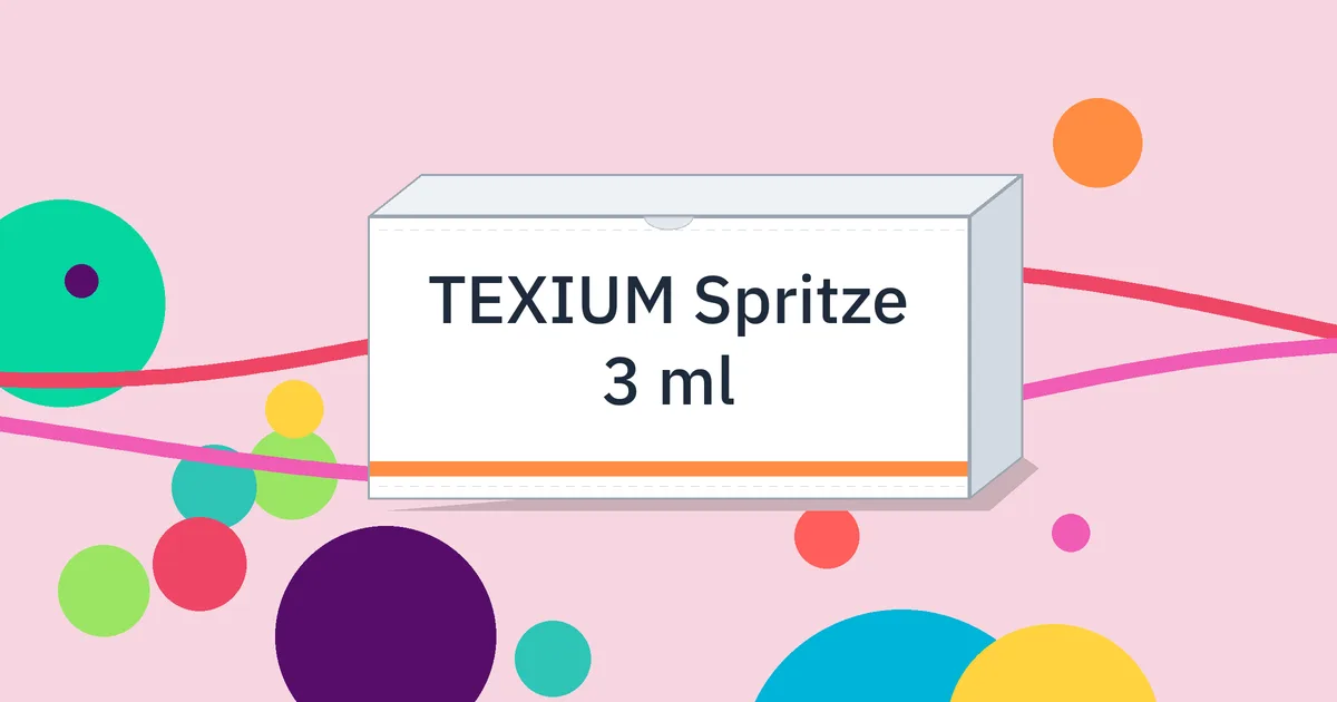 Symbolbild: Packung mit der Aufschrift TEXIUM Spritze 3 ml (PZN 11054140) – Verfügbarkeit und Bezug in Apotheken in Frankfurt am Main