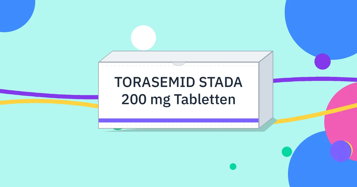 Symbolbild: Packung mit der Aufschrift TORASEMID STADA 200 mg Tabletten (PZN 17971759) – Verfügbarkeit und Bezug in Apotheken in Frankfurt am Main