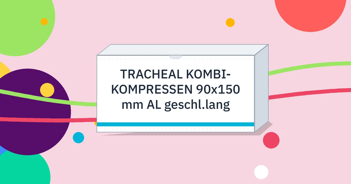 Symbolbild: Packung mit der Aufschrift TRACHEAL KOMBI-KOMPRESSEN 90x150 mm AL geschl.lang (PZN 00140787) – Verfügbarkeit und Bezug in Apotheken in Frankfurt am Main