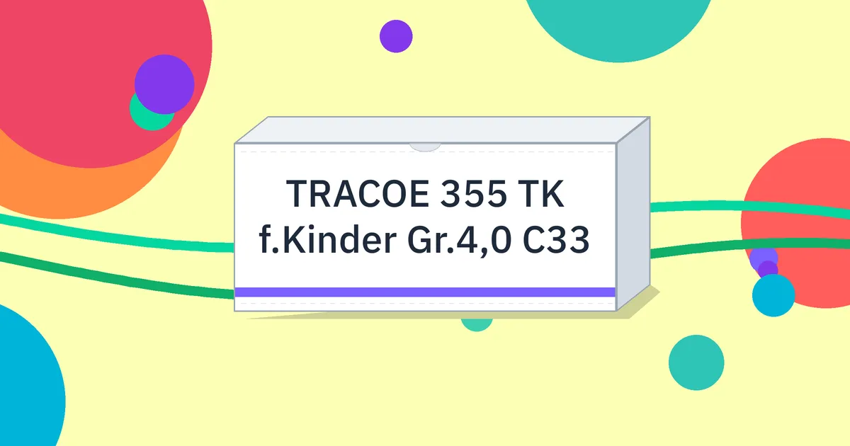 Symbolbild: Packung mit der Aufschrift TRACOE 355 TK f.Kinder Gr.4,0 C33 (PZN 11644114) – Verfügbarkeit und Bezug in Apotheken in Frankfurt am Main