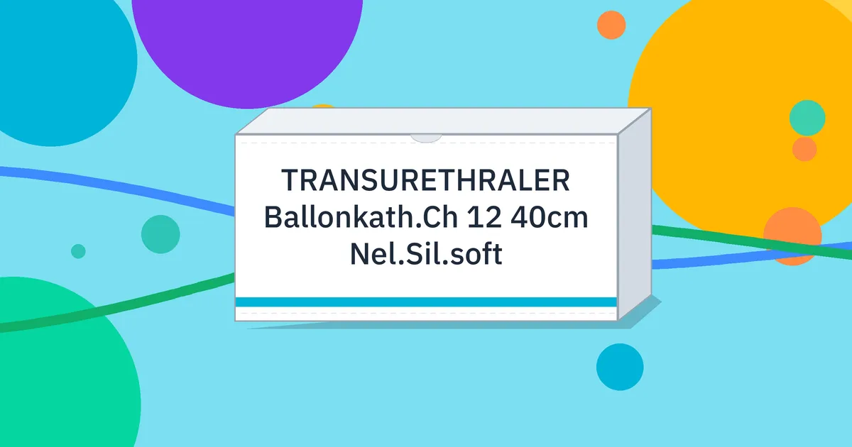 Symbolbild: Packung mit der Aufschrift TRANSURETHRALER Ballonkath.Ch 12 40cm Nel.Sil.soft (PZN 01149371) – Verfügbarkeit und Bezug in Apotheken in Frankfurt am Main