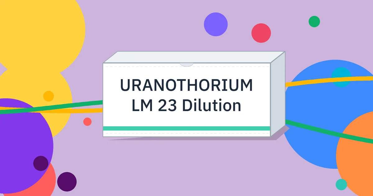 Symbolbild: Packung mit der Aufschrift URANOTHORIUM LM 23 Dilution (PZN 13256853) – Verfügbarkeit und Bezug in Apotheken in Frankfurt am Main
